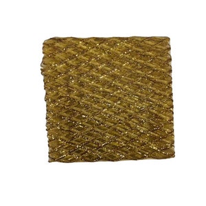 Dark Gold Diamond Pattern Sequin Stretch Mesh Apparel Couture Fabric ...