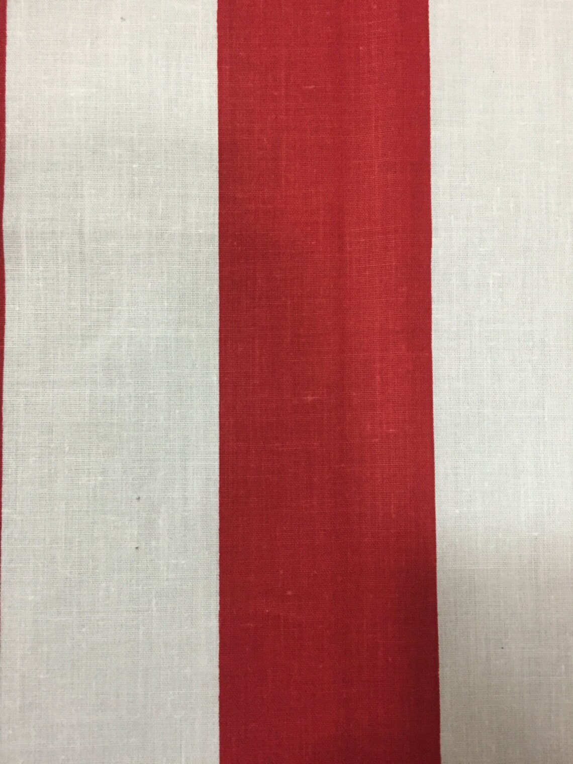 Red White Two Inch Stripe Print Poly Cotton Print Fabric - Sold by the ...