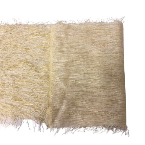 Ivory Gold Metallic Faux Ostrich Feather Lace Apparel - Etsy