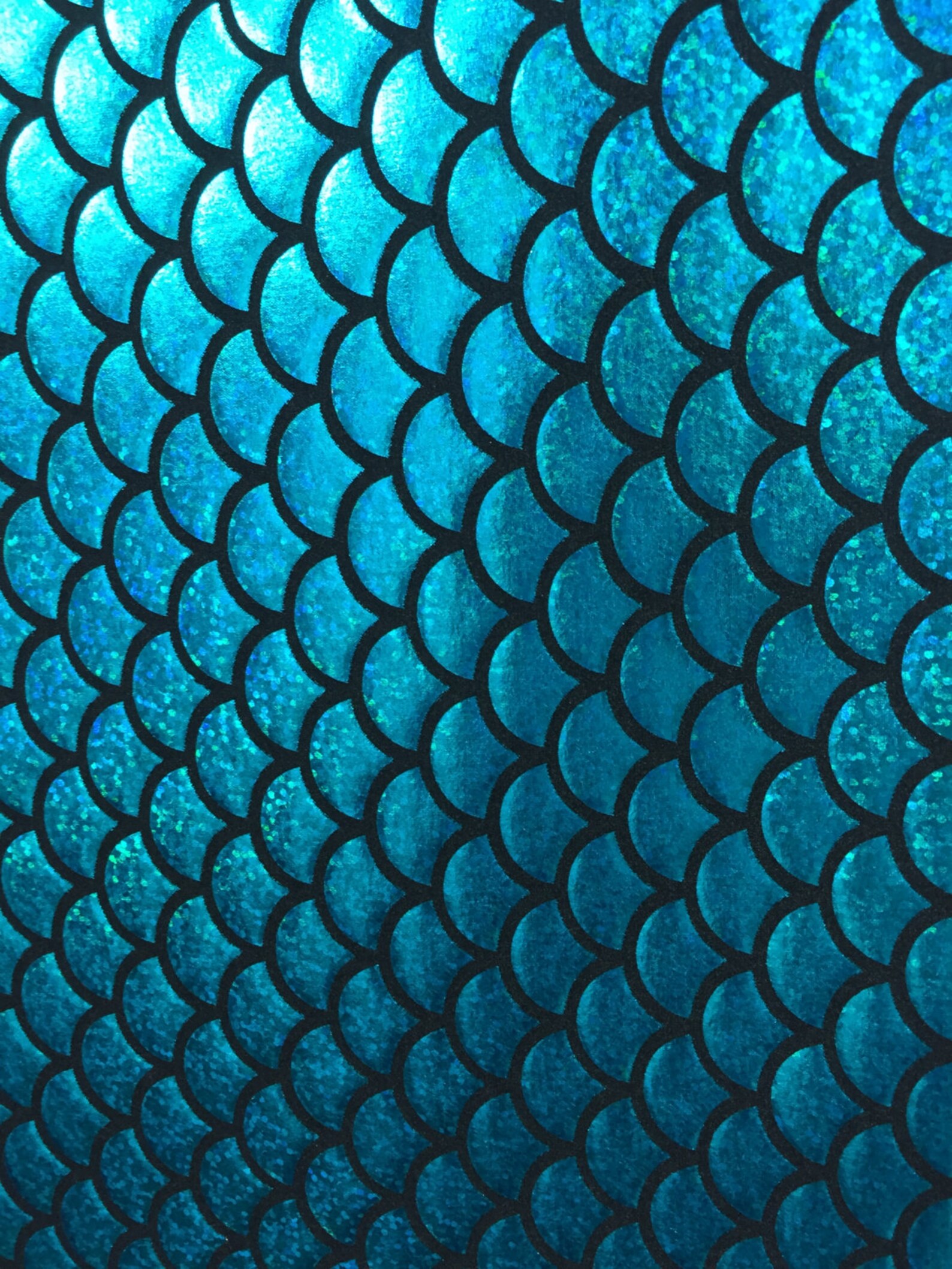 Turquoise Mermaid Scale 4 Way Stretch Hologram Spandex Fabric - Etsy