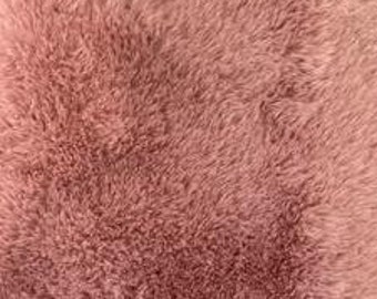 Ruth PALE PINK Cuddle Minky Rosette Soft Faux Fur Fabric by the Yard ...