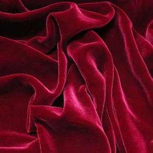Raspberry Red High Fashion Silk Velvet Upholstery Apparel - Etsy