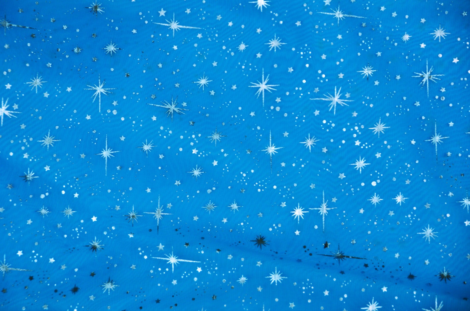 Turquoise Sheer Organza Shooting Star Print Fabric Sold by - Etsy