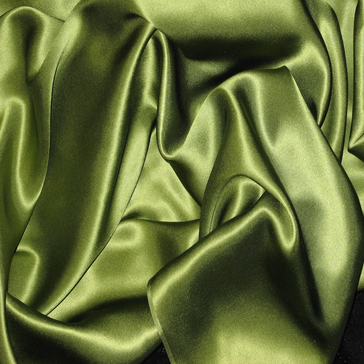 Cedar Green 100% Silk Charmeuse Apparel Home Decor Fabric - Sold by the ...