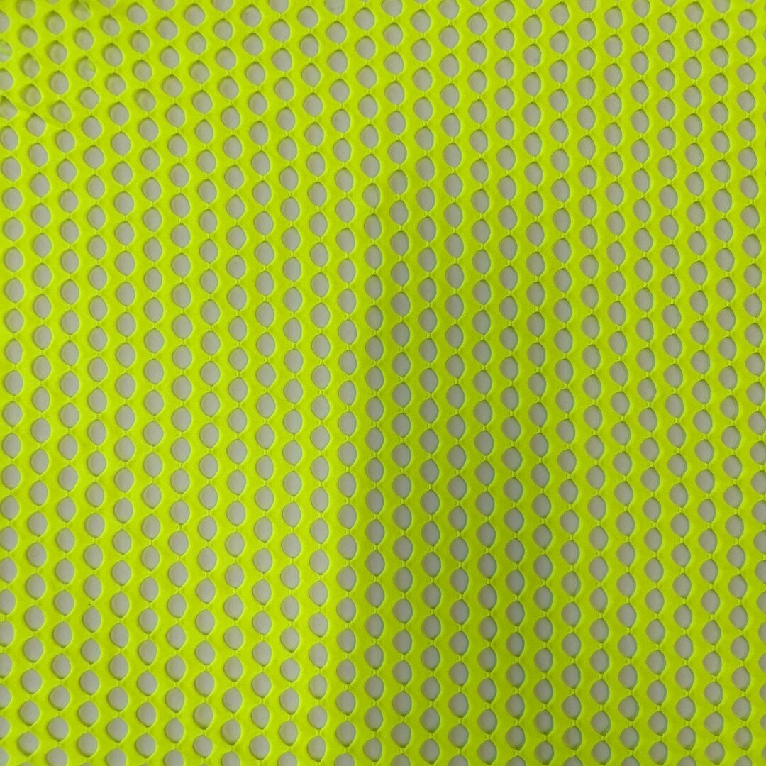 Neon Yellow Crochet Fishnet Netting Spandex Apparel Costume Fabric ...