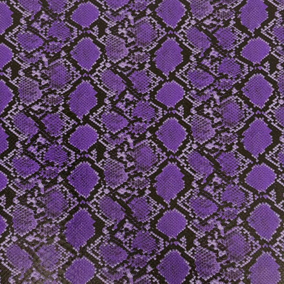 Purple Caicos Snake Skin Upholstery Crafting Faux Leather Vinyl Fabric ...