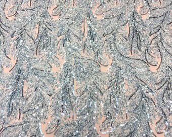 Teal Cozy Pop Thread Floral Sequins Prom Formal Wedding Lace | Etsy