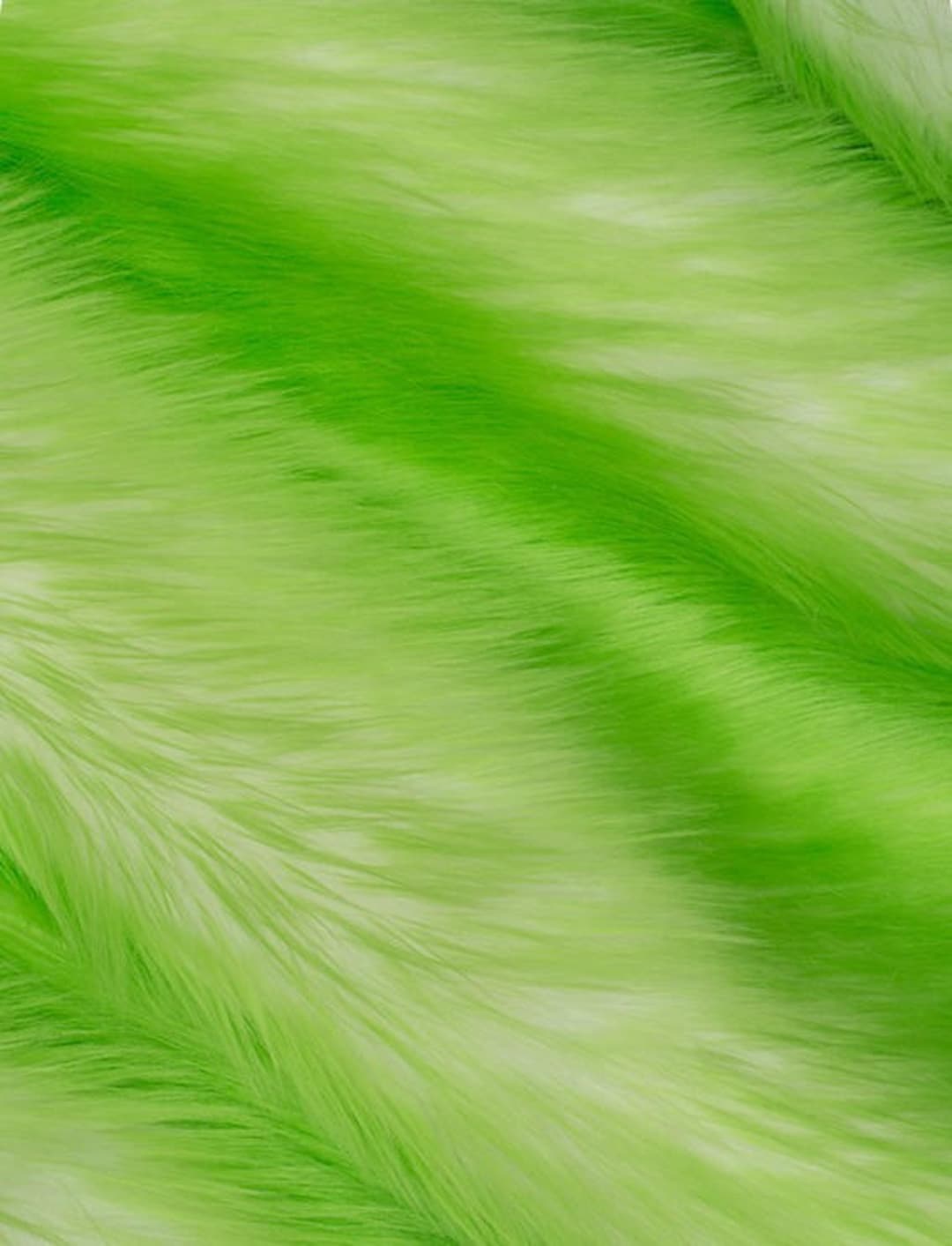 Lime Green White Two Tone Snow Luxury Shag Faux Fur Fabric - Sold by ...