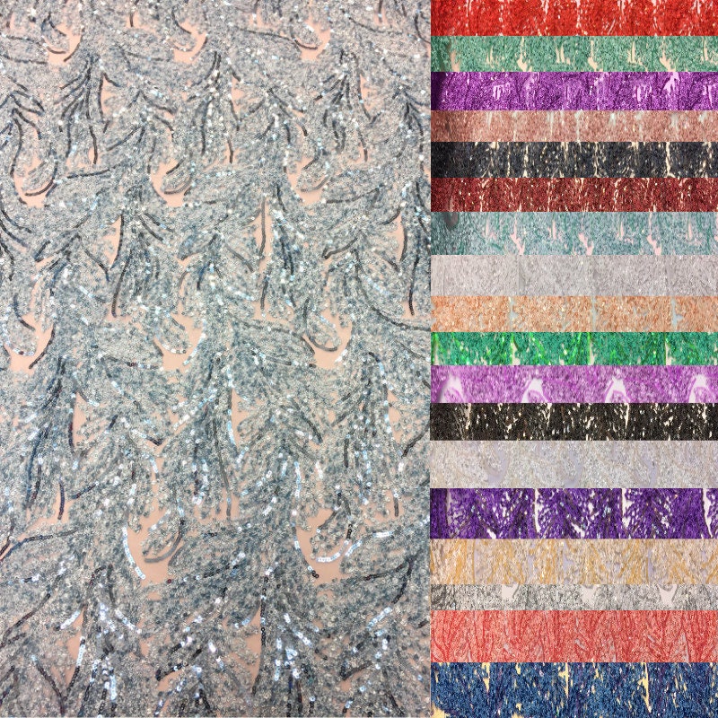 Teal Cozy Pop Thread Floral Sequins Prom Formal Wedding Lace - Etsy