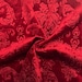 Red Damask Embossed Velvet Upholstery Drapery Fabric - Sold by the Yard ...