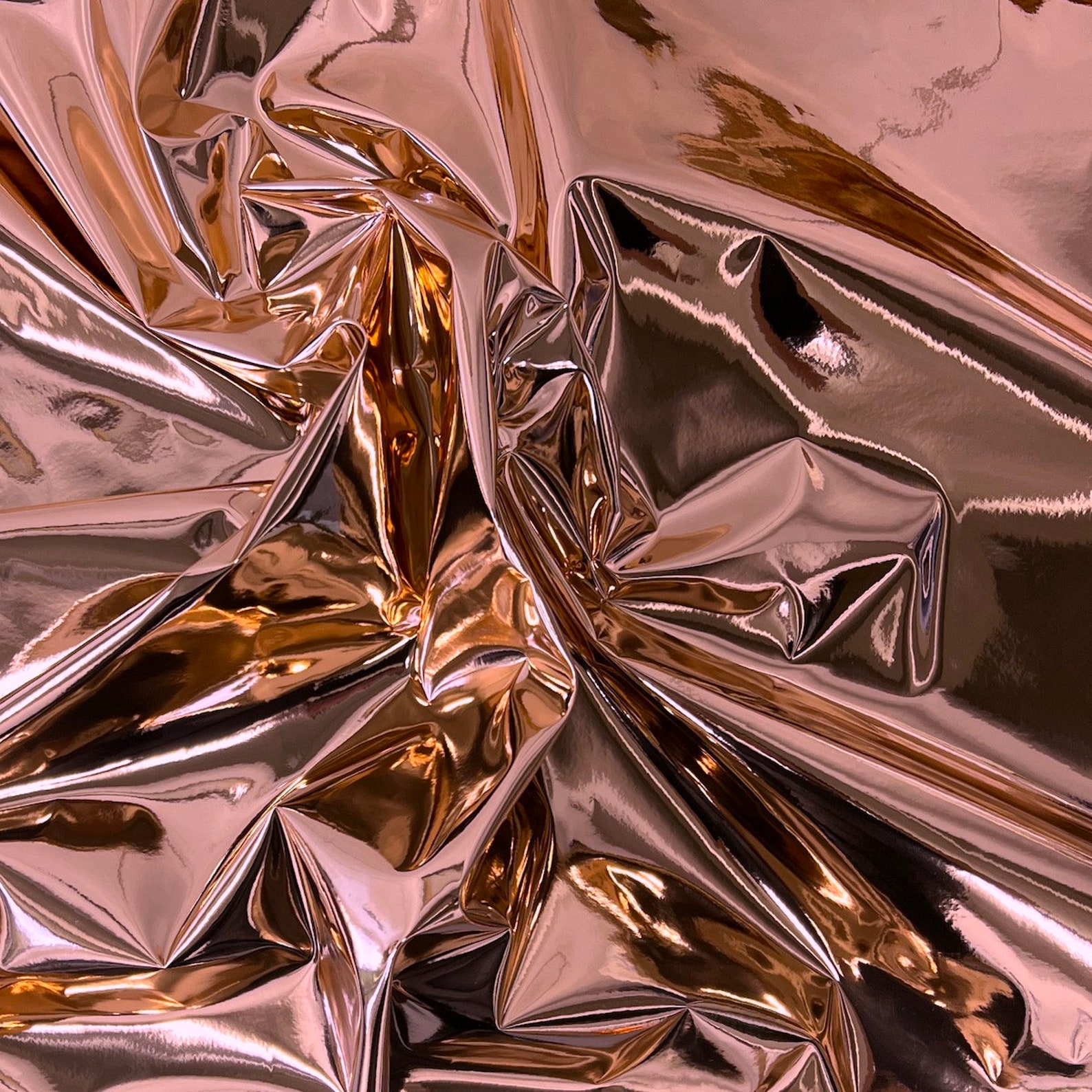 Rose Gold Chrome Reflective Mirror Vinyl Fabric - Sold by the Yard - 54 ...