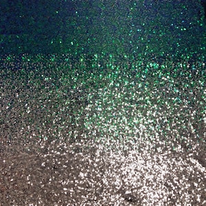 Green Silver Ombré Sequins Lace Fabric - Hologram Cocktail Prom, Sold ...