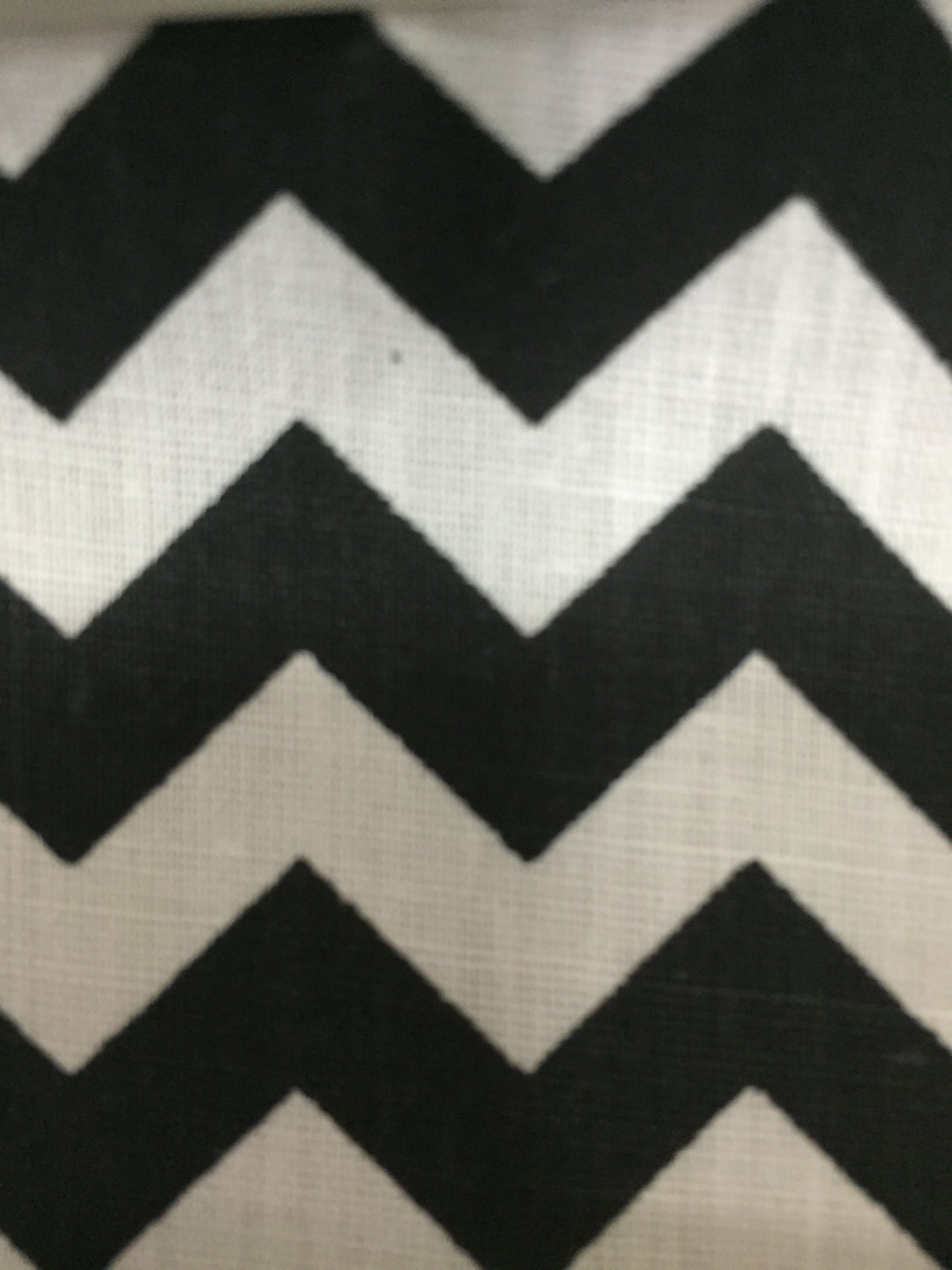 Black White Chevron Zig Zag Print Poly Cotton Print Fabric - Sold by ...