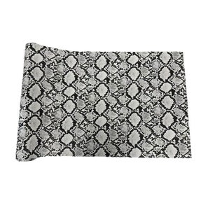 White Caicos Snake Skin Upholstery Crafting Faux Leather Vinyl Fabric ...