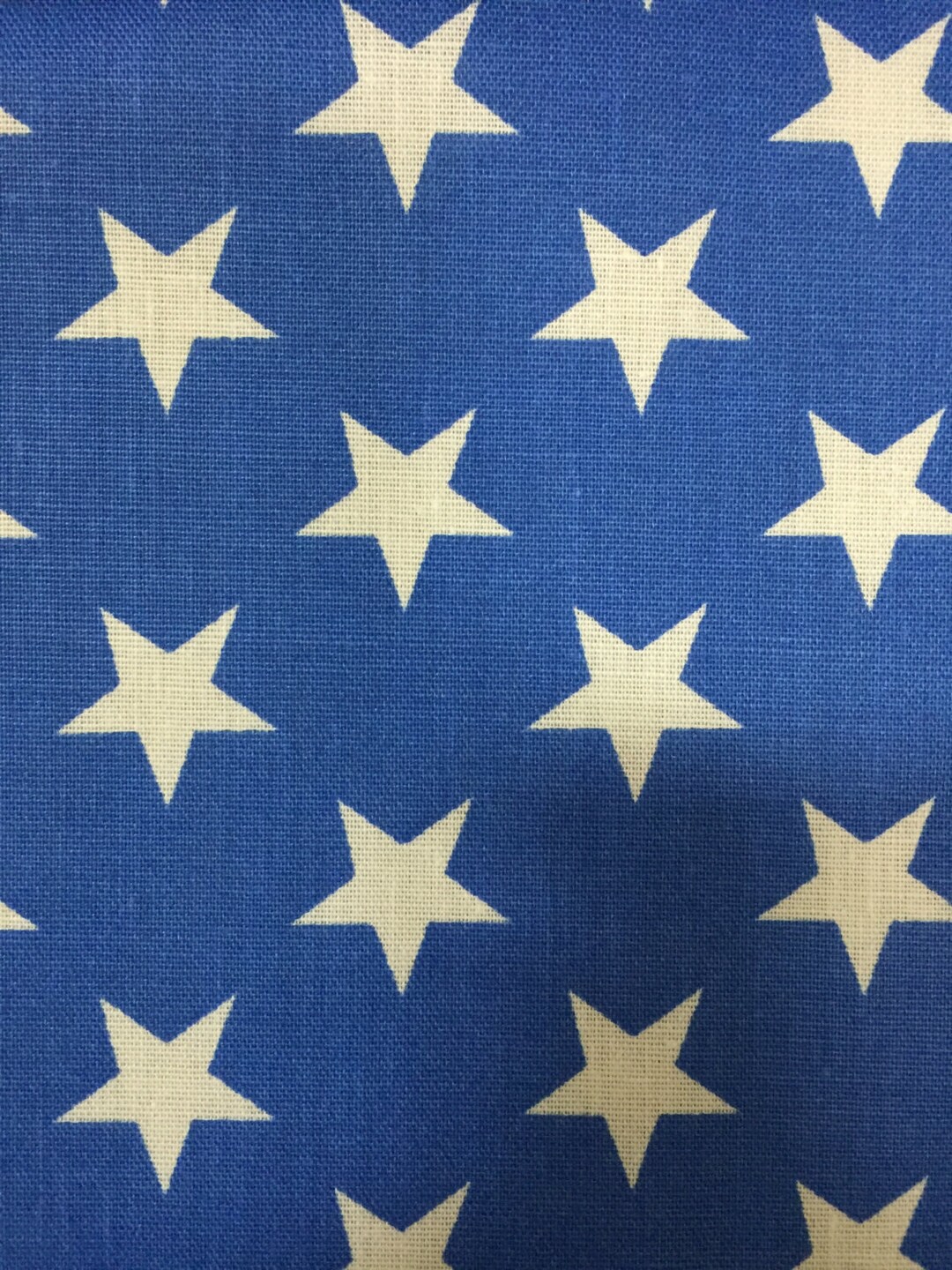 Blue American Flag Star Print Poly Cotton Print Fabric - Sold by the ...