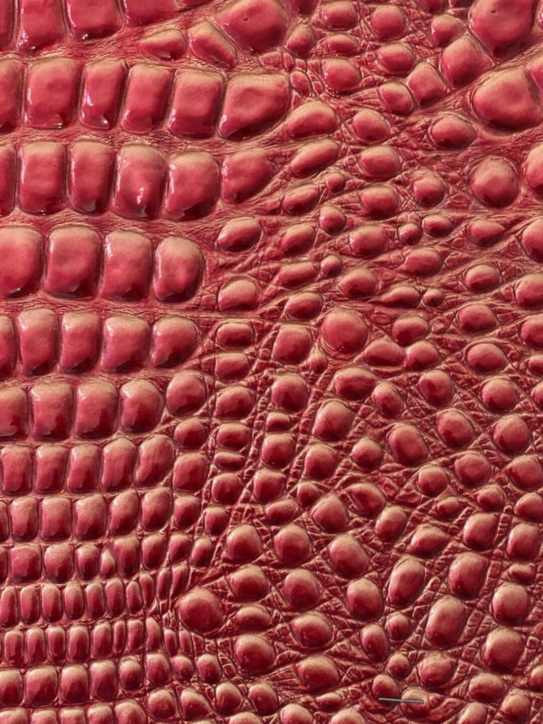Red Gold Brickell Embossed Crocodile Vinyl Fabric Sold by the Yard 57 ...
