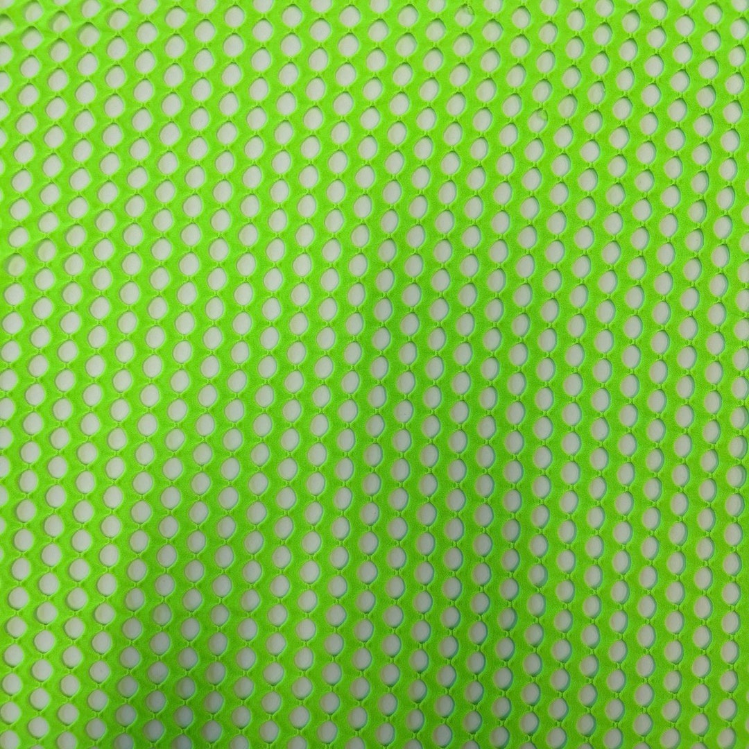 Neon Green Fishnet Netting Spandex Apparel Costume Fabric - Sold by the ...