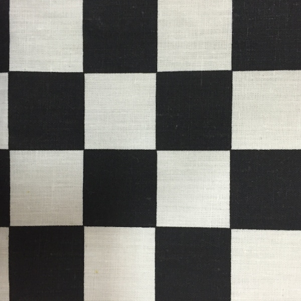 Black and White Checkered Fabric - Etsy