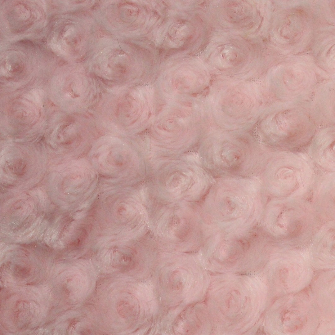 Swirl Rose Bud Fluff Minky Fur Fabric - Sold by the Yard - 58"/ 60 ...