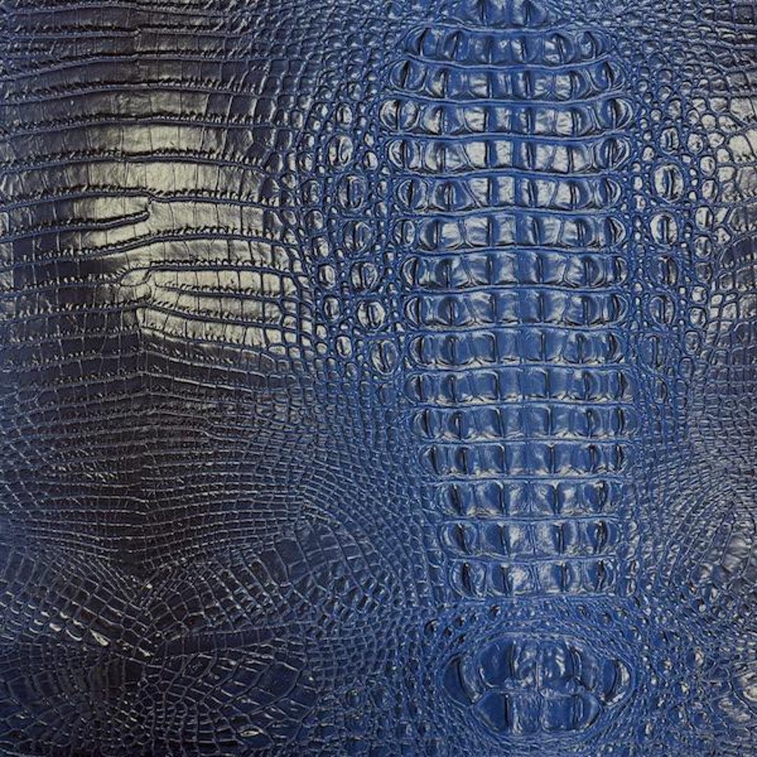 Royal Blue Amazon 3D Embossed Gator Faux Leather Vinyl Fabric Sold by ...