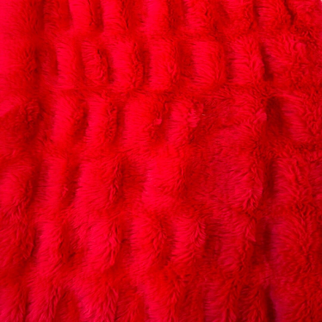 Rode ruches Chinchilla Stretch namaakbont kleding kostuum Home Decor ...