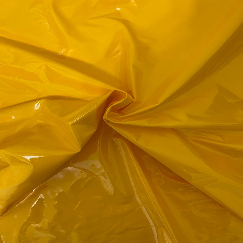 Yellow Faux Patent Leather Apparel Dance Costume Vinyl Fabric - Etsy