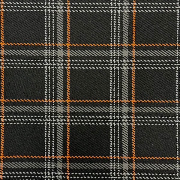 Orange Plaid Fabric - Etsy