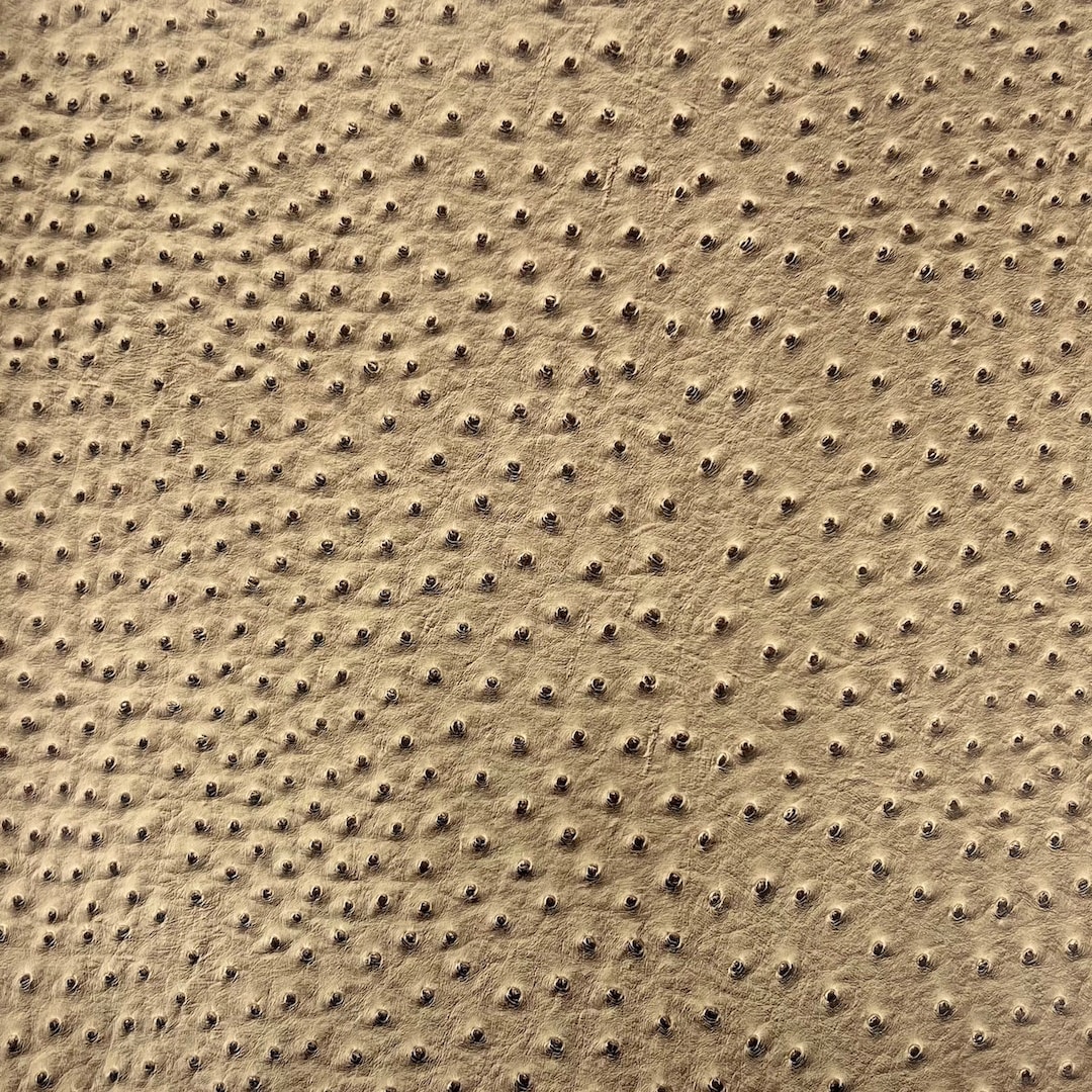 Toffee Brown Saratoga Ostrich Faux Leather Upholstery Crafting Vinyl ...