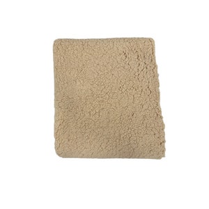 Tan Beige Sherpa Lambs Wool Faux Fur Blanket Apparel Crafting Fabric ...