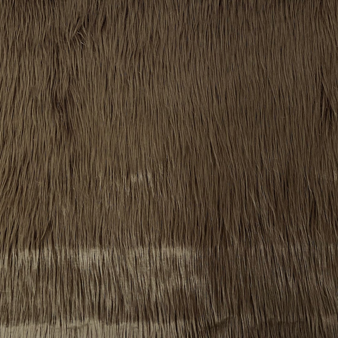 Chocolate Brown Luxury Long Pile Faux Shaggy Fur Fabric - Sold by the ...