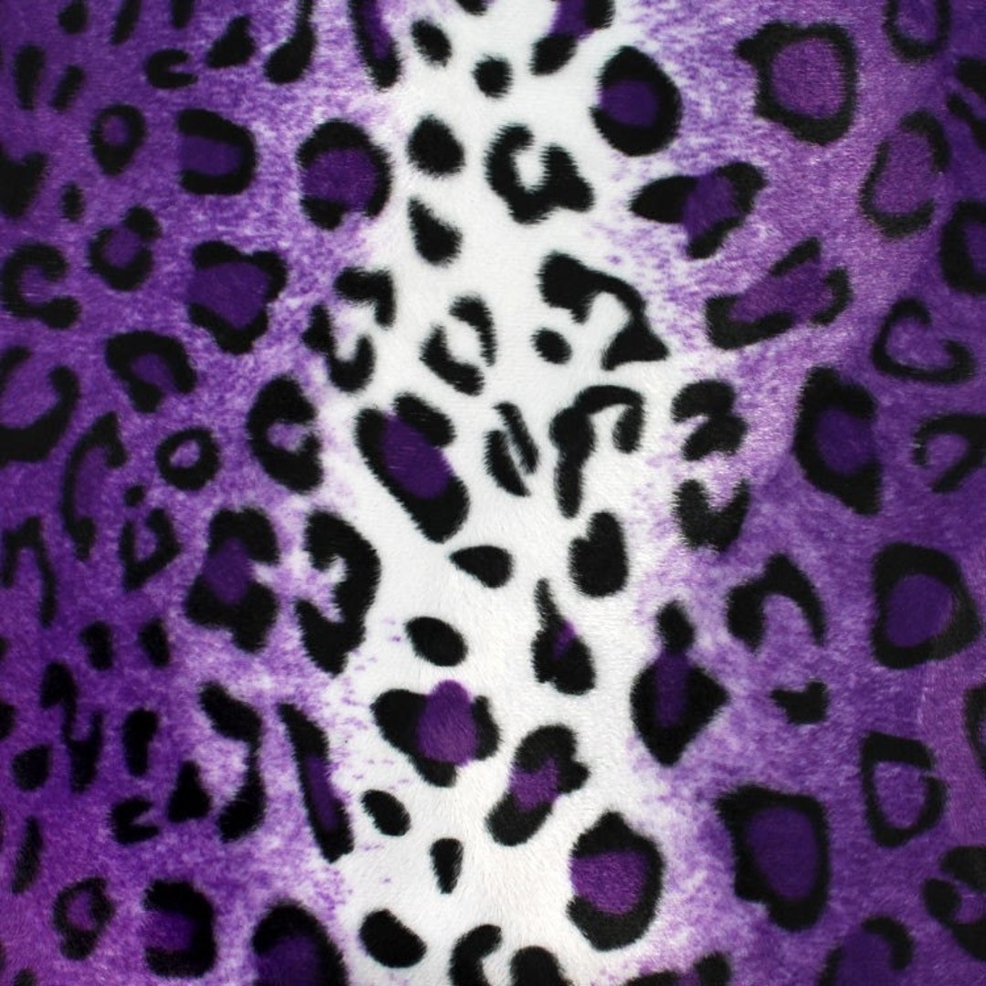 Purple Leopard Velboa Faux Fur - Sold by the Yard - 58"/60" - Etsy