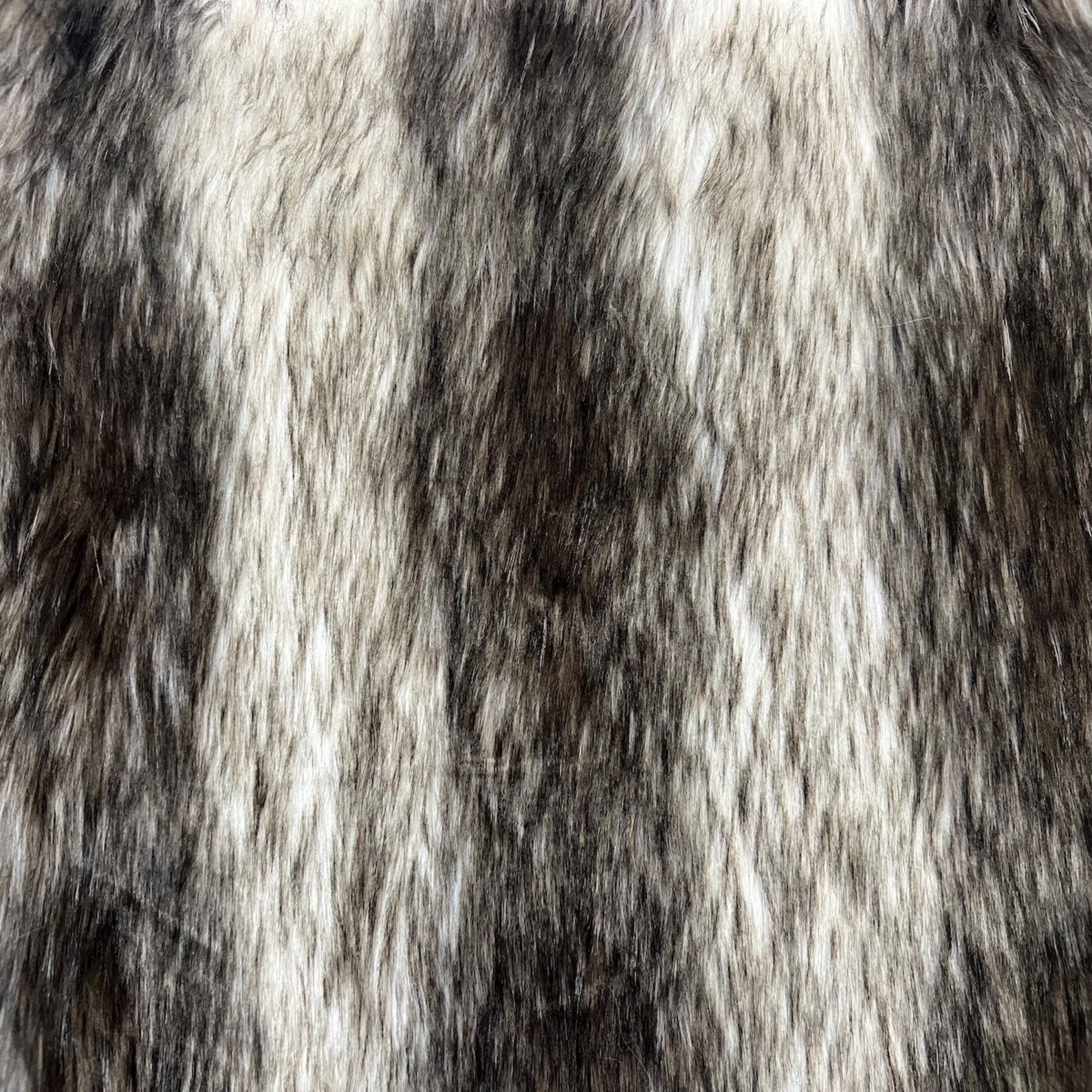 Black | White Striped Wolf Faux Fur Apparel Costume Crafting Fabric ...