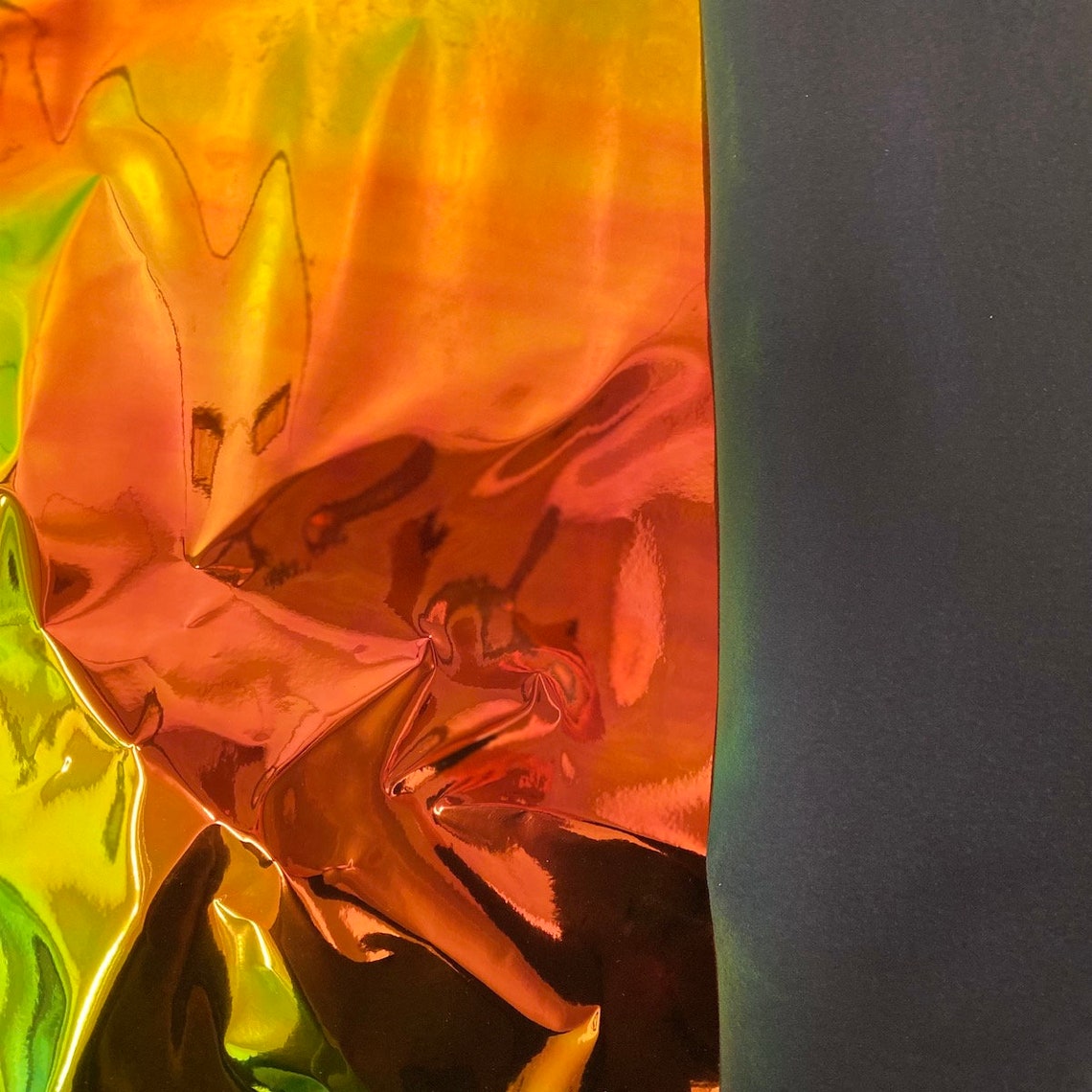Orange Iridescent Chrome Reflective Mirror Vinyl Upholstery | Etsy