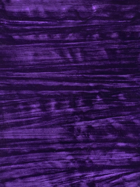 Purple Crinkle Stretch Velvet Apparel Costume Fabric Sold by | Etsy