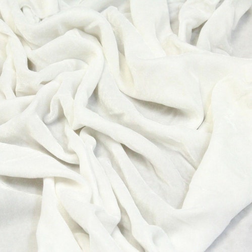 WHITE Silk Velvet Fabric - Etsy