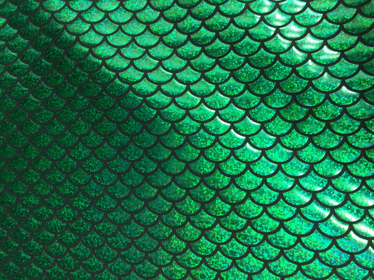 Green Mermaid Scale 4 Way Stretch Hologram Spandex Fabric - Etsy