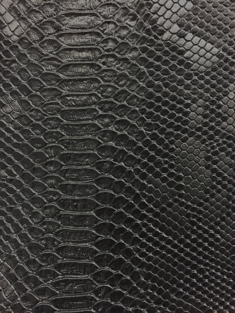 Black Faux Viper Sopythana Snake Skin Vinyl Fabric Sold by the Yard 52 ...