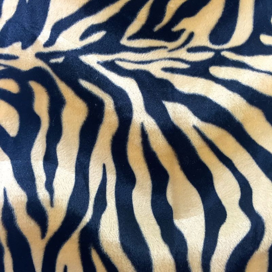 Brown Big Zebra Print Velboa Faux Fur Fabric Sold by the - Etsy