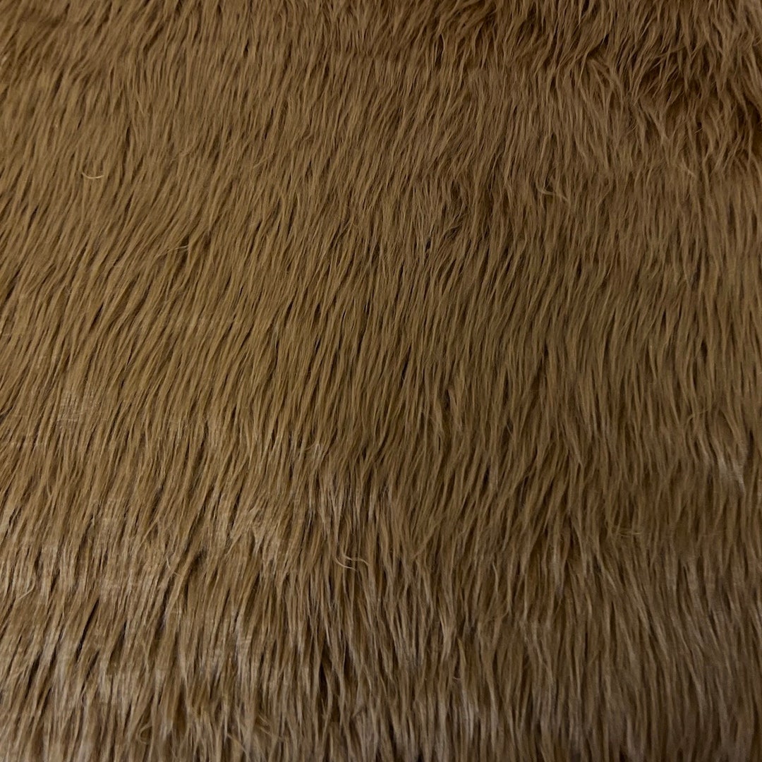 Brown Luxury Long Pile Faux Shaggy Fur Fabric Sold by the Yard 60 - Etsy