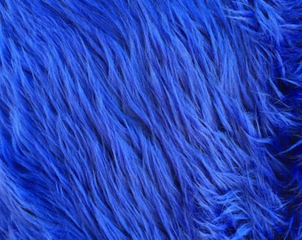 Royal Blue, 60 Wide Luxury Long Pile Soft Shaggy Creative Cosplay ...