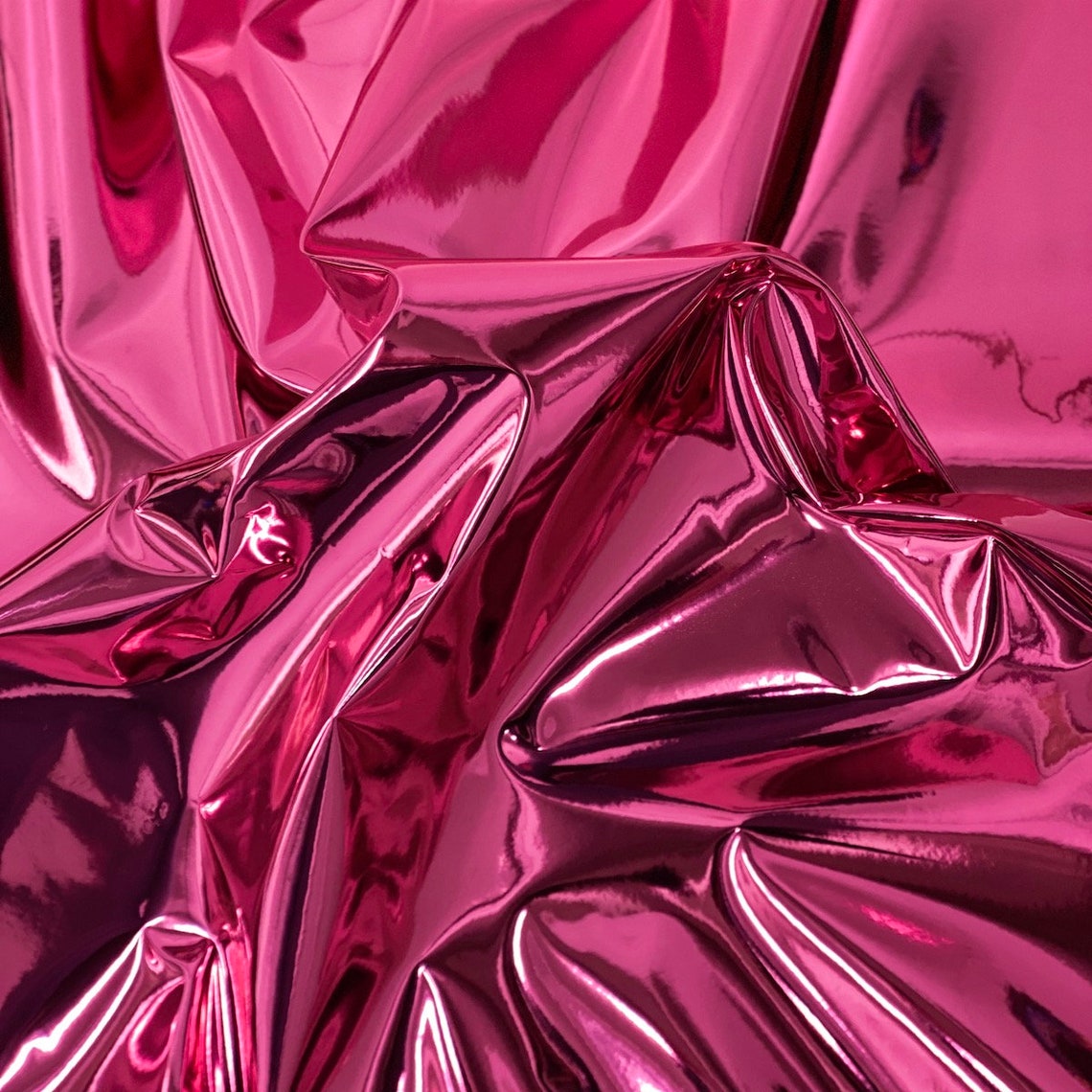 Hot Pink Chrome Reflective Mirror Vinyl Upholstery Crafting Fabric ...