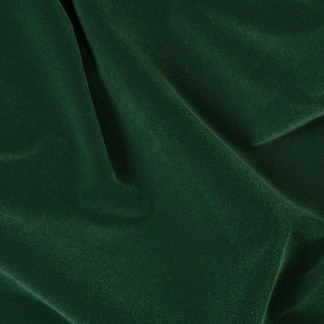 Hunter Green Velvet Flocking Upholstery Crafting Drapery Fabric - Sold ...