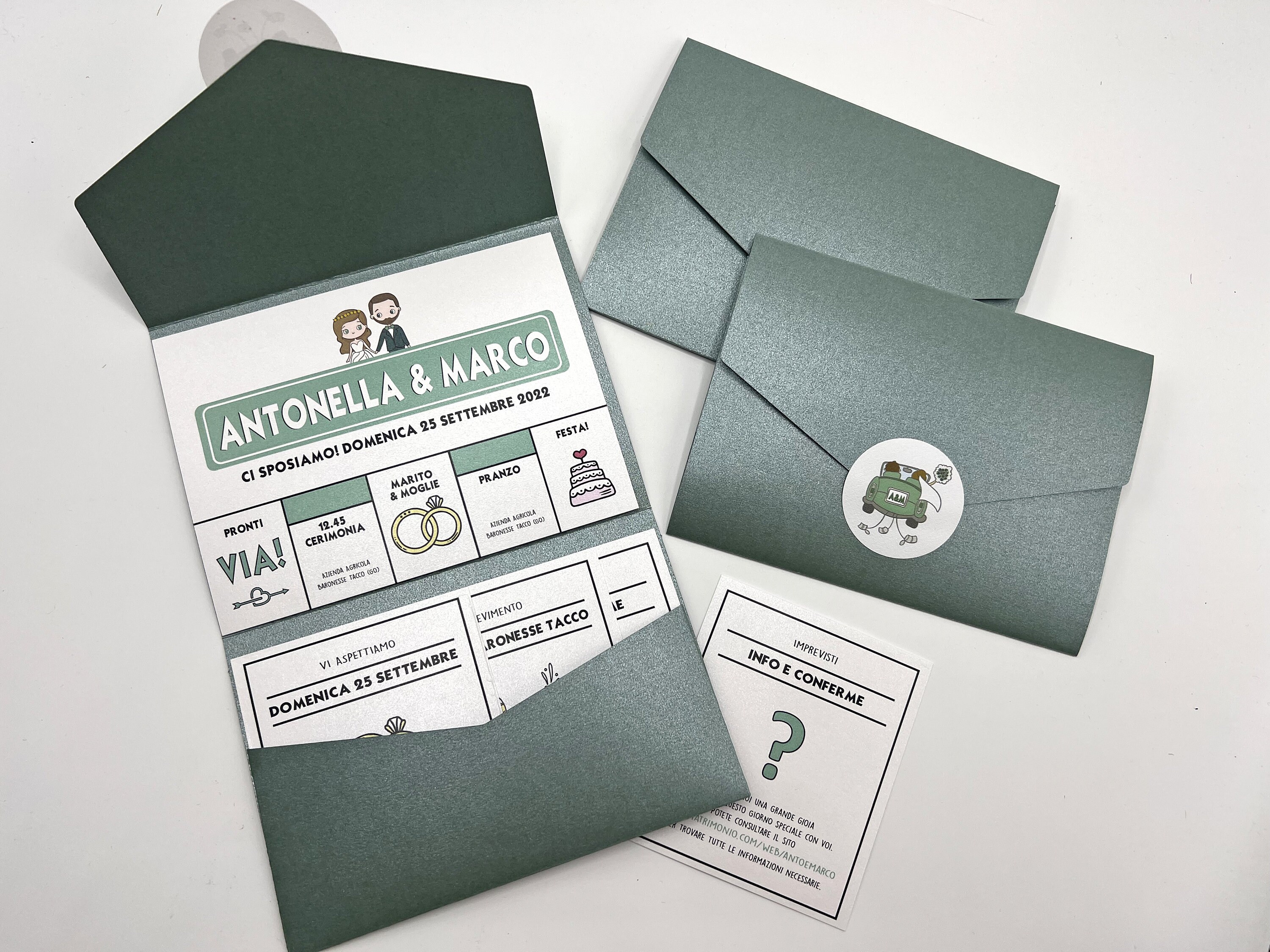 Wedding Invitations - Monopoly Wedding Theme - Wedding Invitation ...