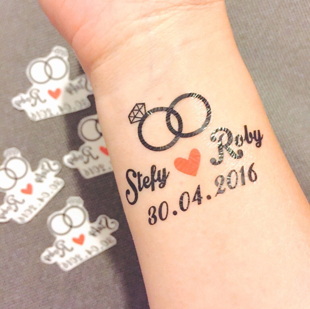 Temporary Tatoos Wedding Party Customized Tattoo Pack of 20 - Etsy
