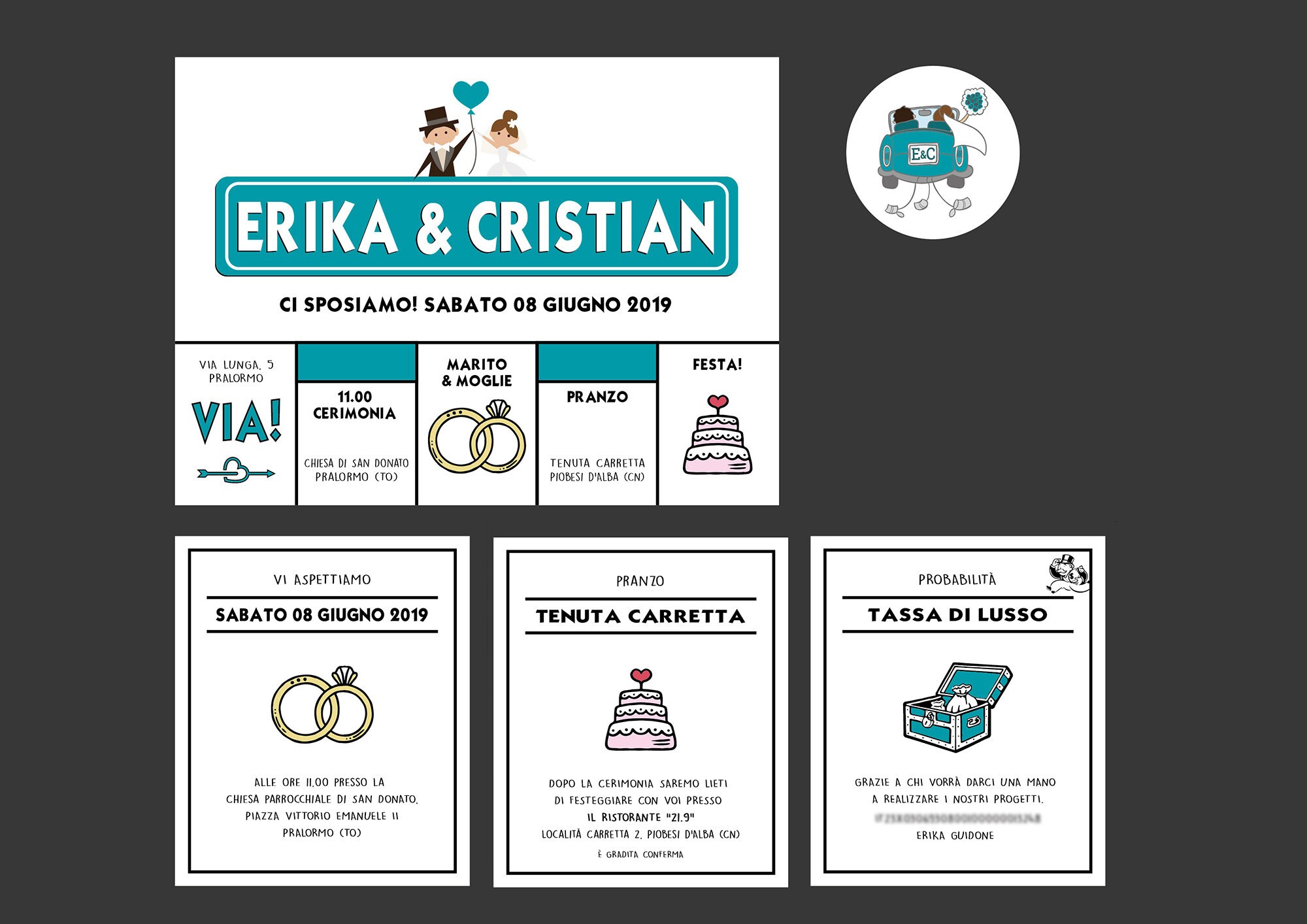 Wedding Invitations Monopoly Wedding Theme Wedding | Etsy