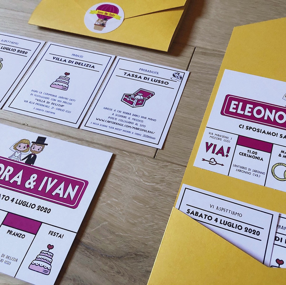 Wedding Invitations - Monopoly Wedding Theme - Wedding Invitation ...