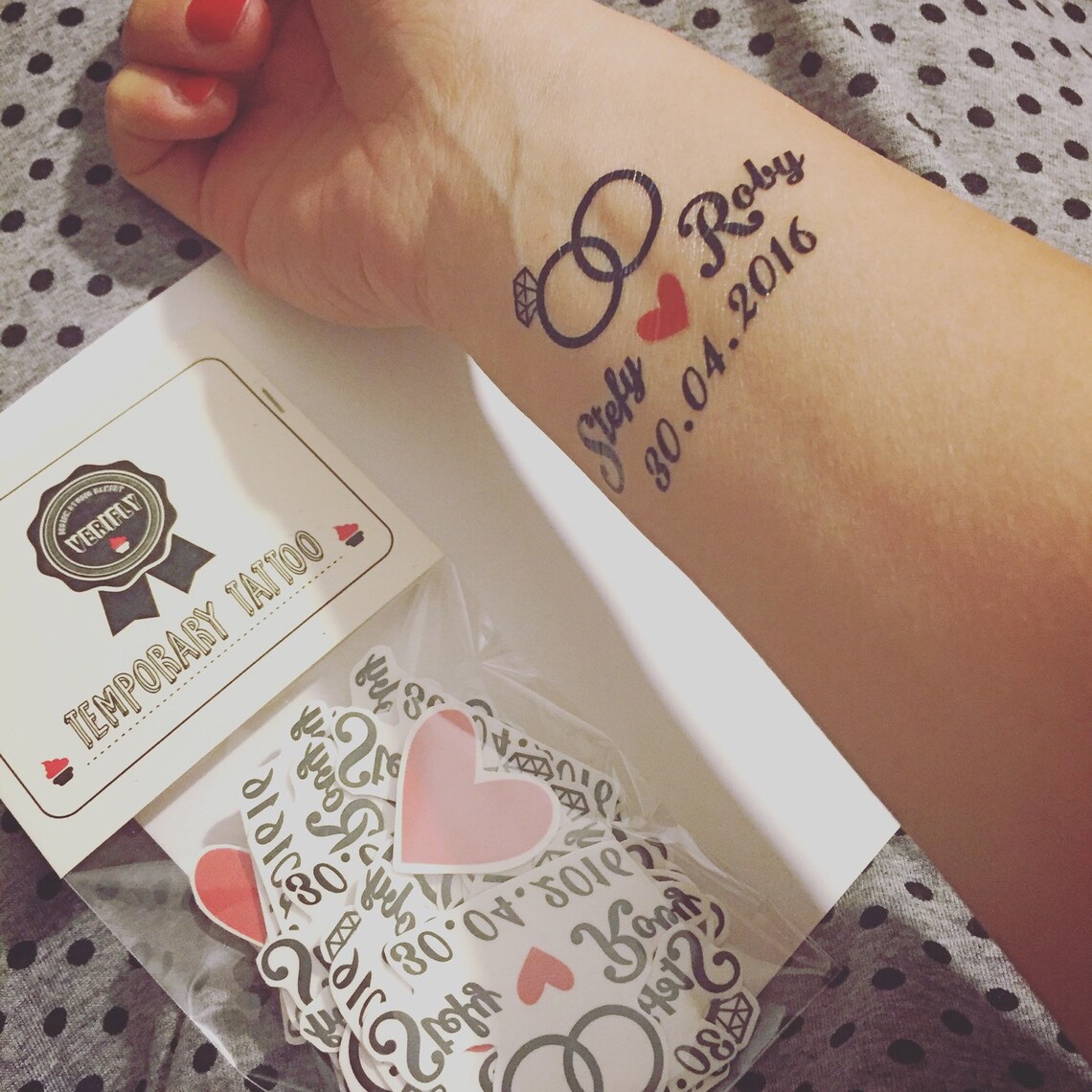 Temporary Tatoos Wedding Party Customized Tattoo Pack of 20 - Etsy