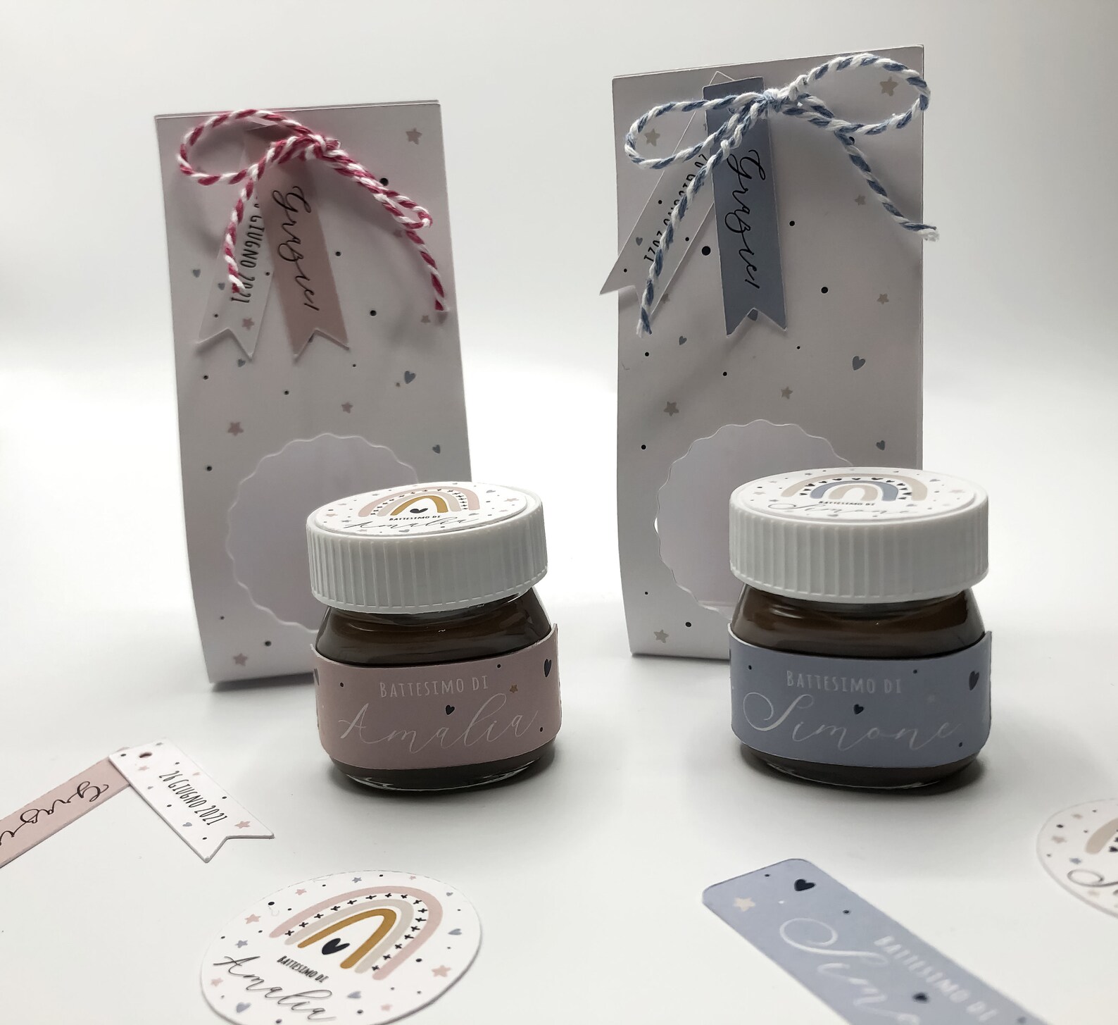 Personalized Nutella with box Party favor or baptism gadget | Etsy