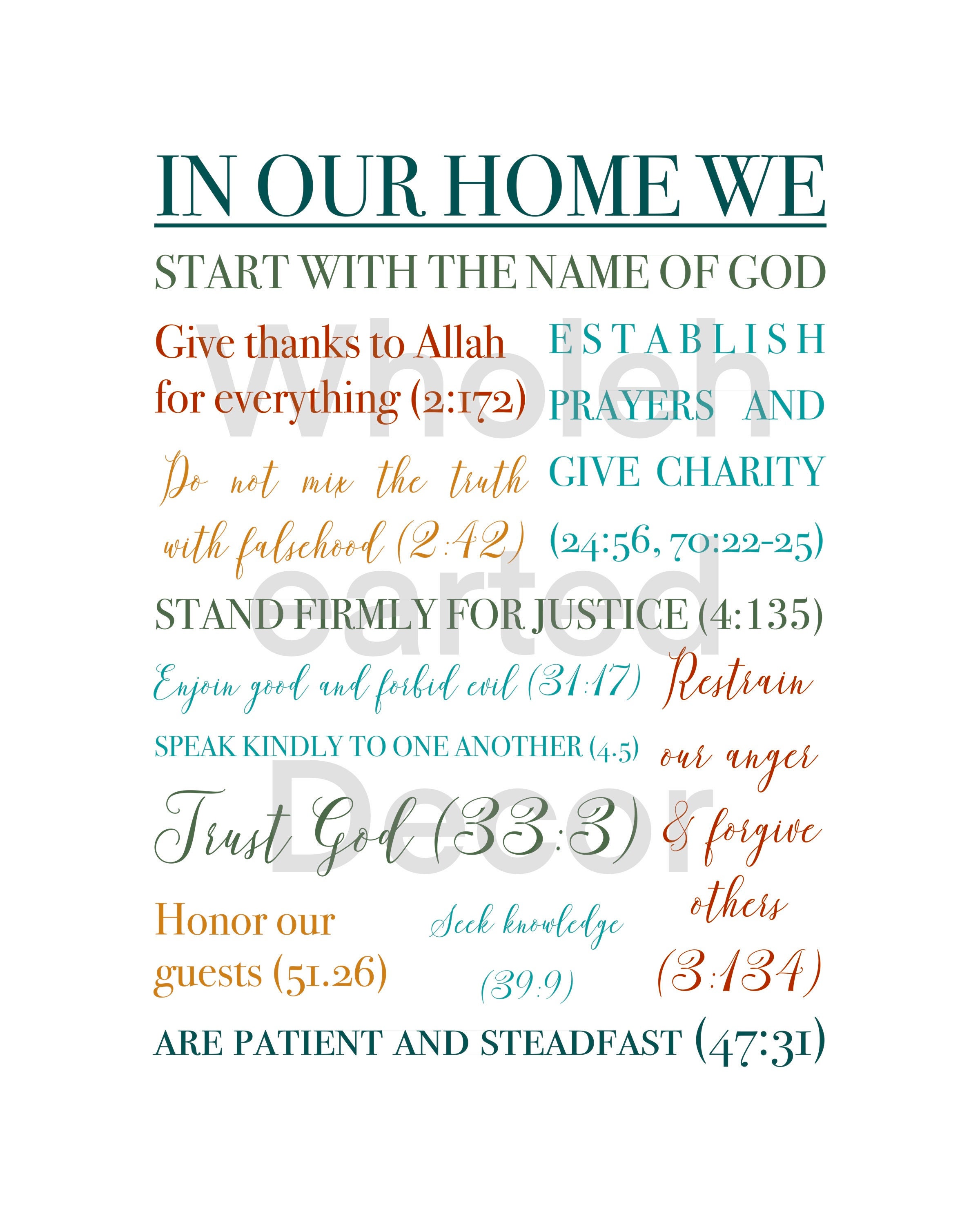 Ramadan Printable, Islamic Printable, Islamic Download, Islamic Sign ...