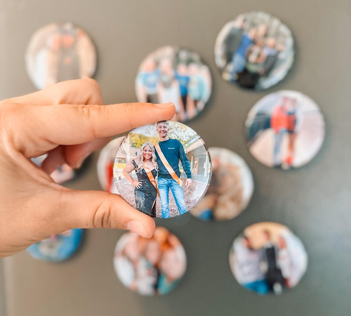 Customized Round/circle Photo or Logo Magnets - Etsy